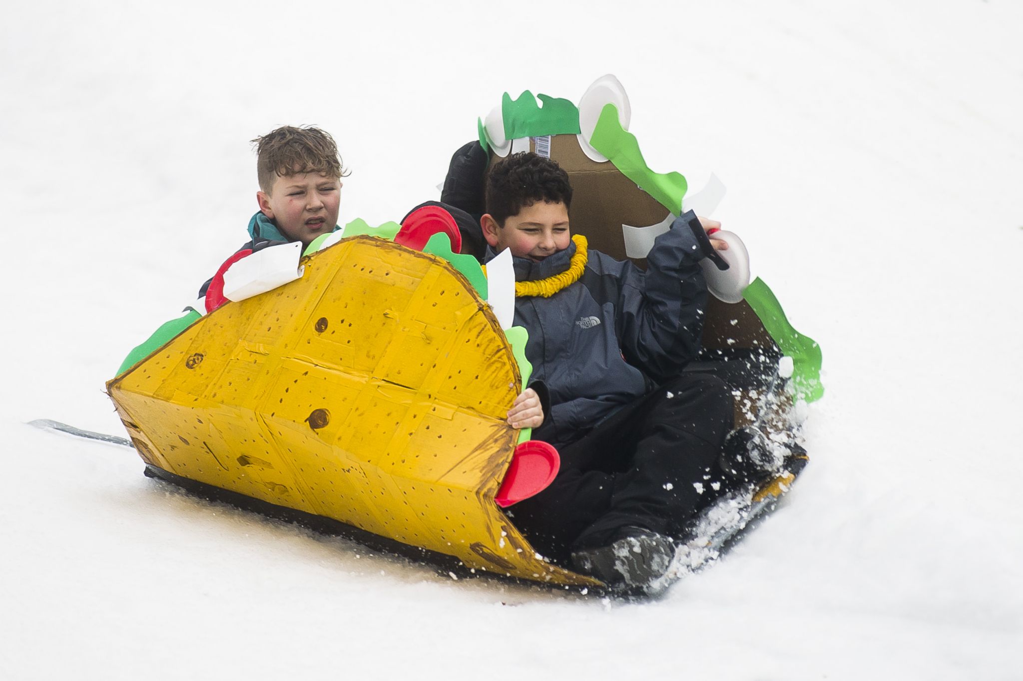 Midland's cardboard sled races to go on as scheduled this Saturday
