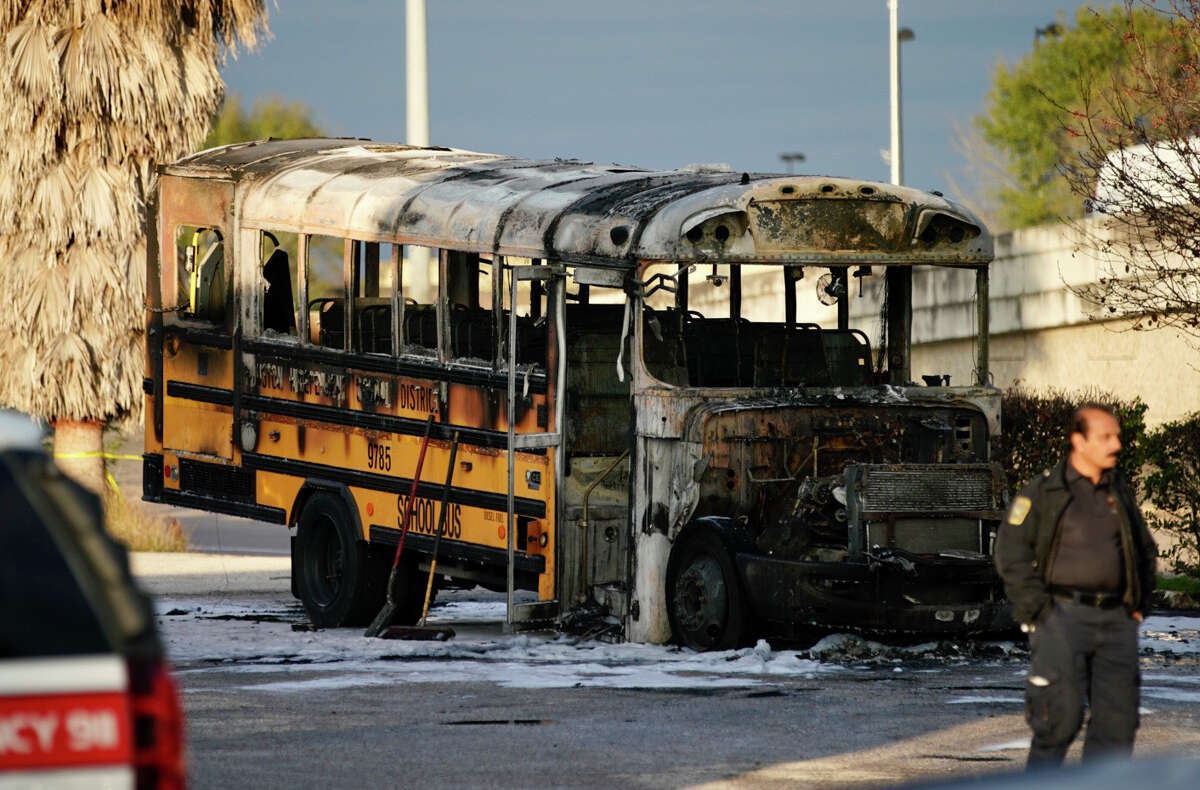 HISD school bus catches fire in SW Houston, none hurt