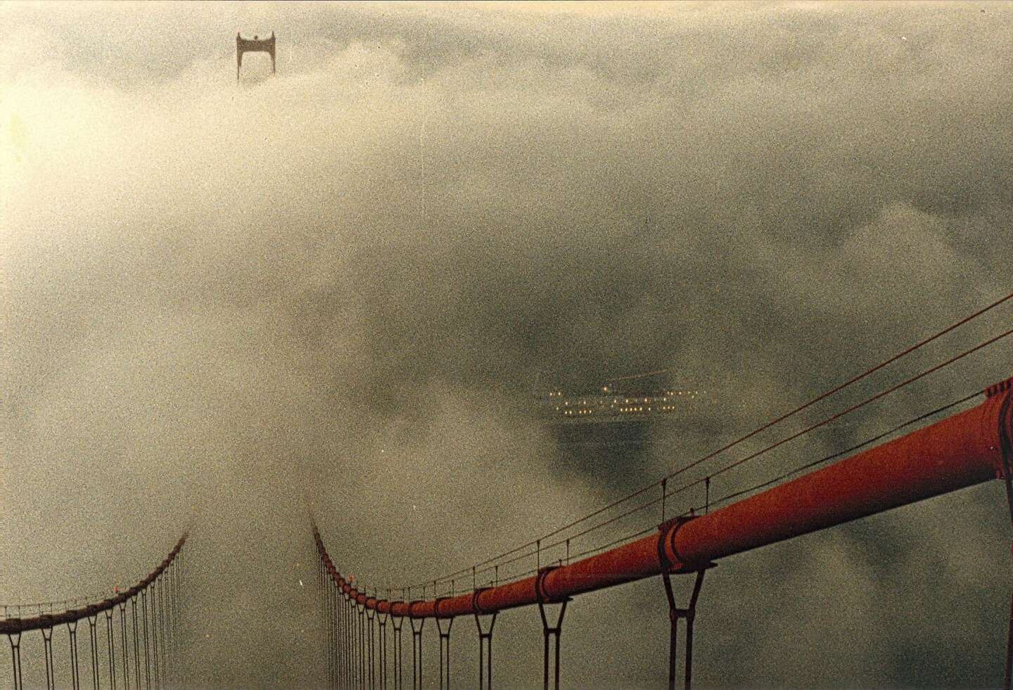 In 1985, two guys climbed to the top of the Golden Gate Bridge and hung ...