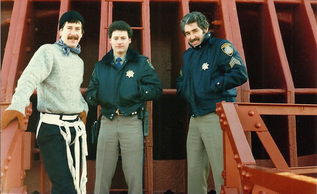 In 1985, two guys climbed to the top of the Golden Gate Bridge and hung ...