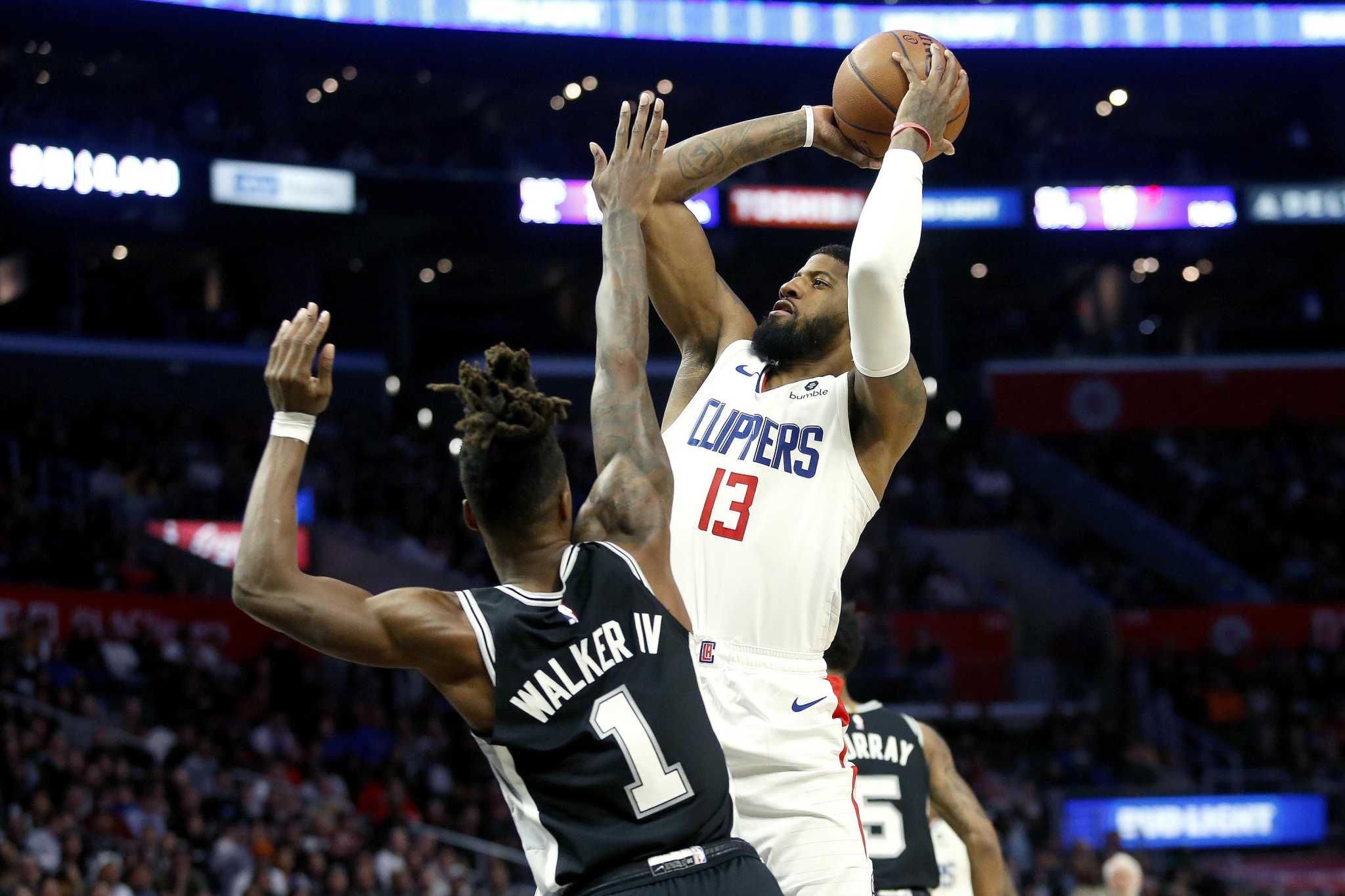 Paul George’s late jumper sends Clippers past Spurs