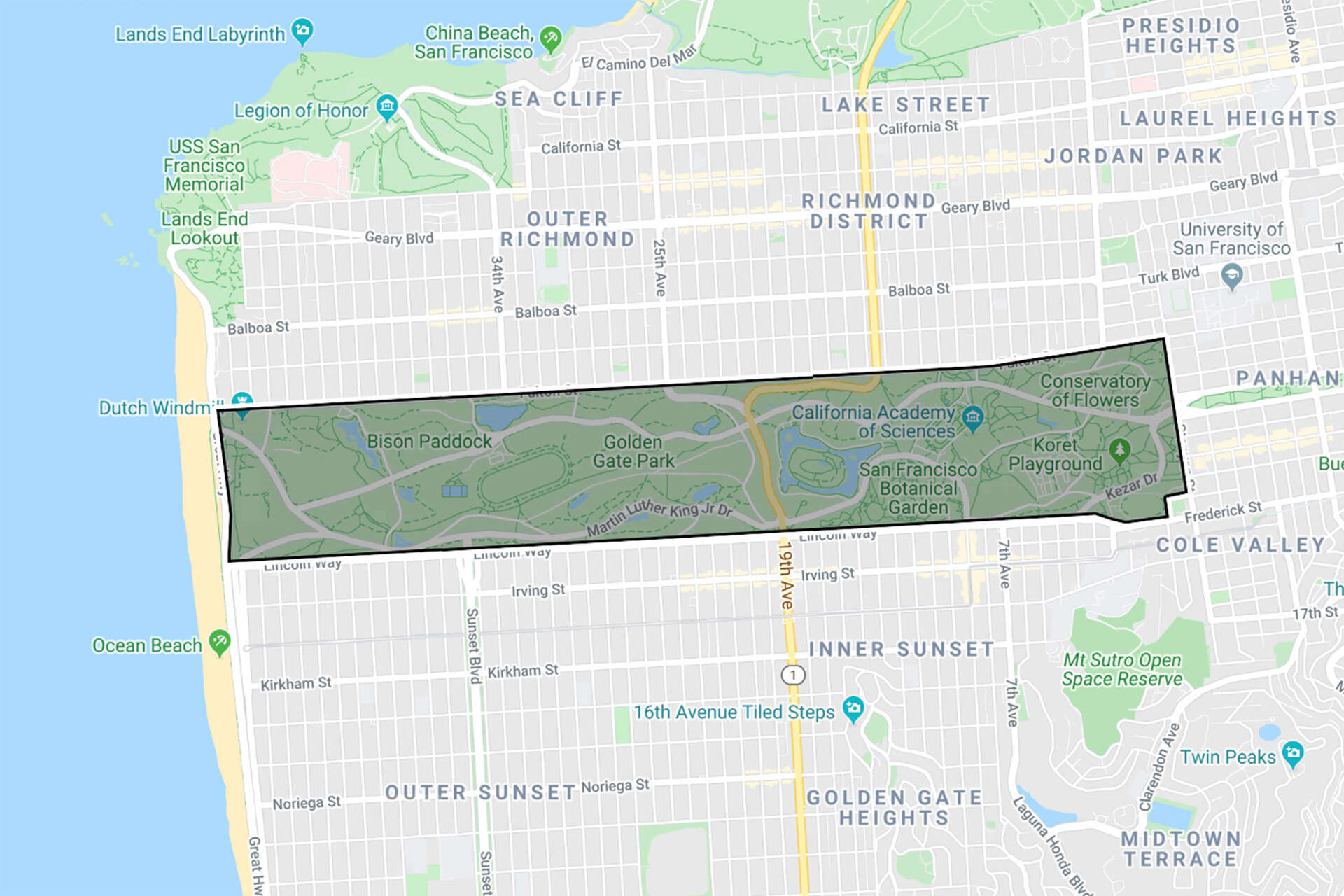 Comparing Golden Gate Park to other major urban parks
