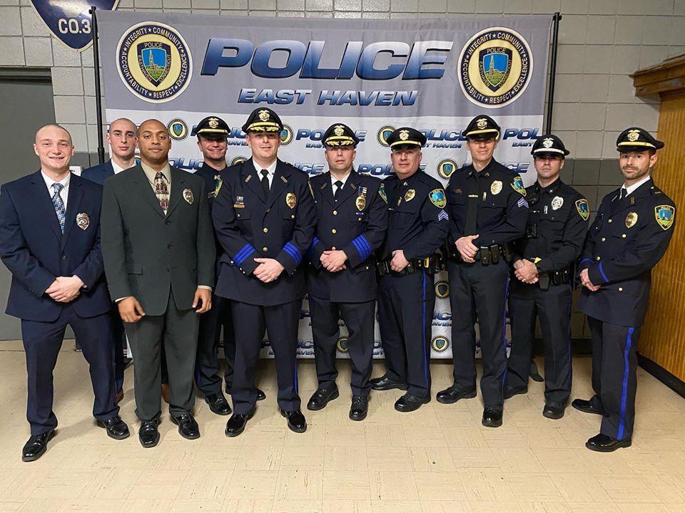 Nine East Haven police officers promoted, sworn in