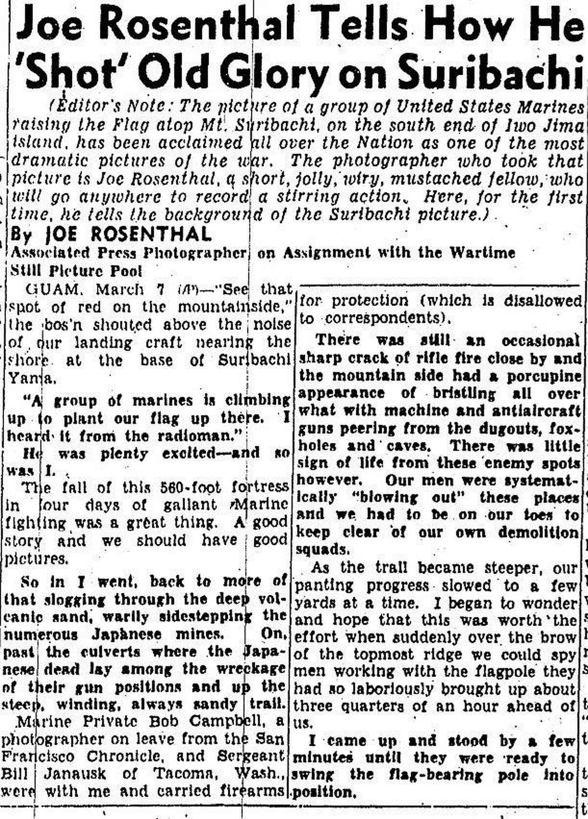 Joe Rosenthal: The photographer behind World War II’s most iconic photo