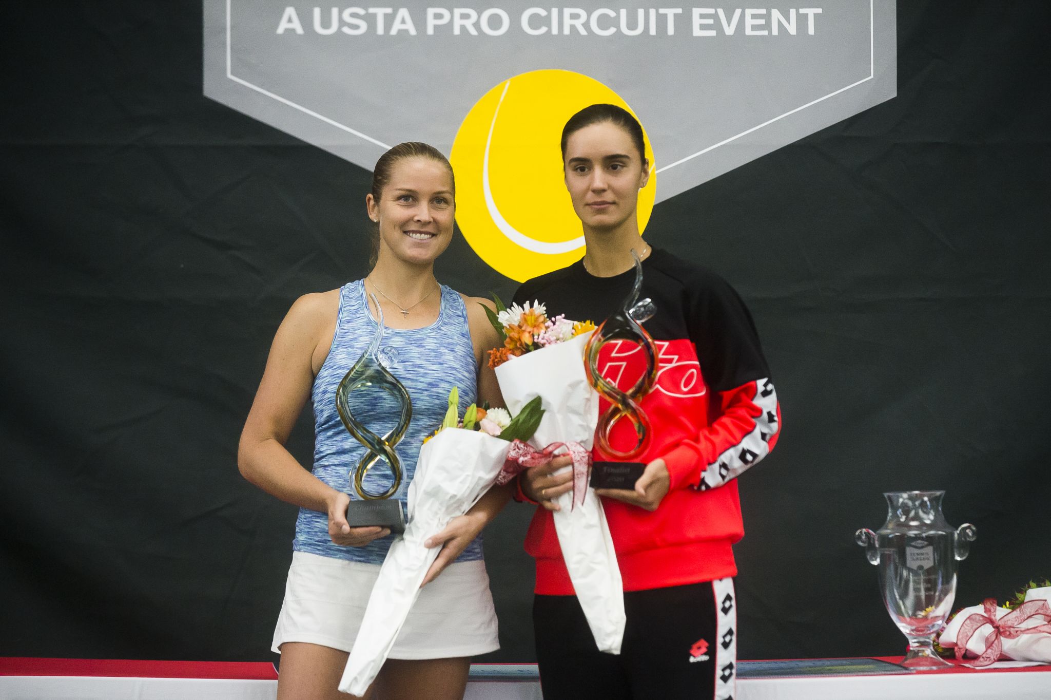 Dow Tennis Classic singles tournament award ceremony - Feb. 9, 2020