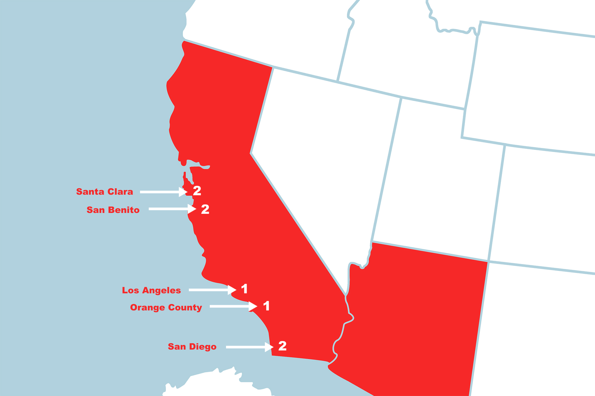 8th case of new coronavirus identified in California: U.S. total is now 15