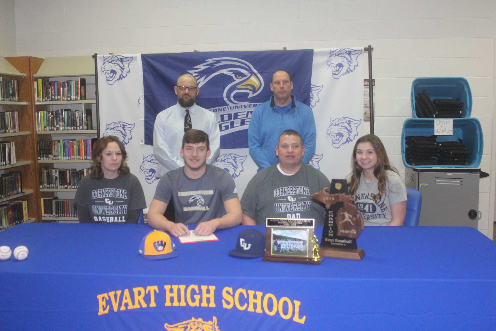 Evart pitcher signs with Cornerstone