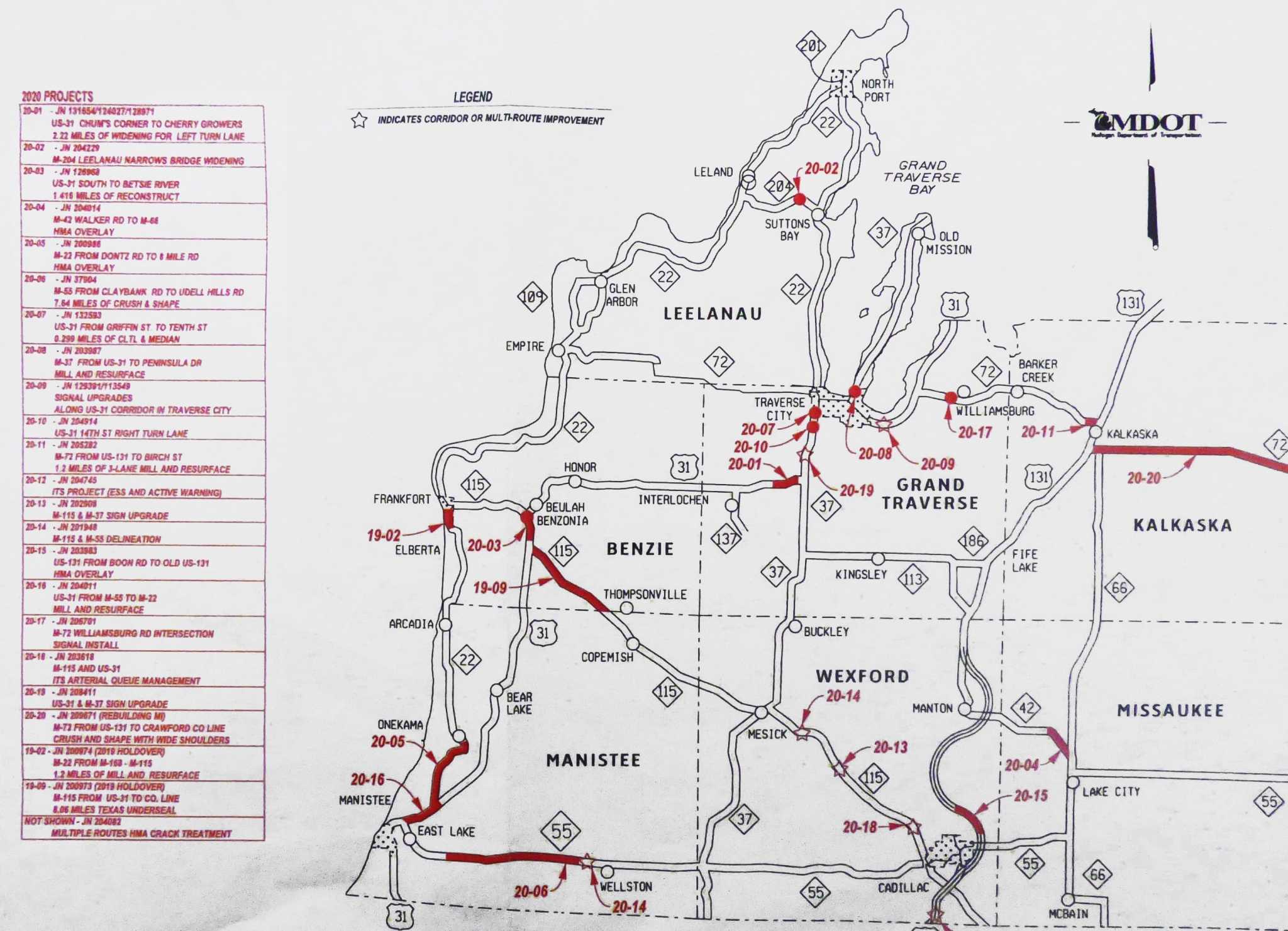 Road commission announces 2020 road improvements