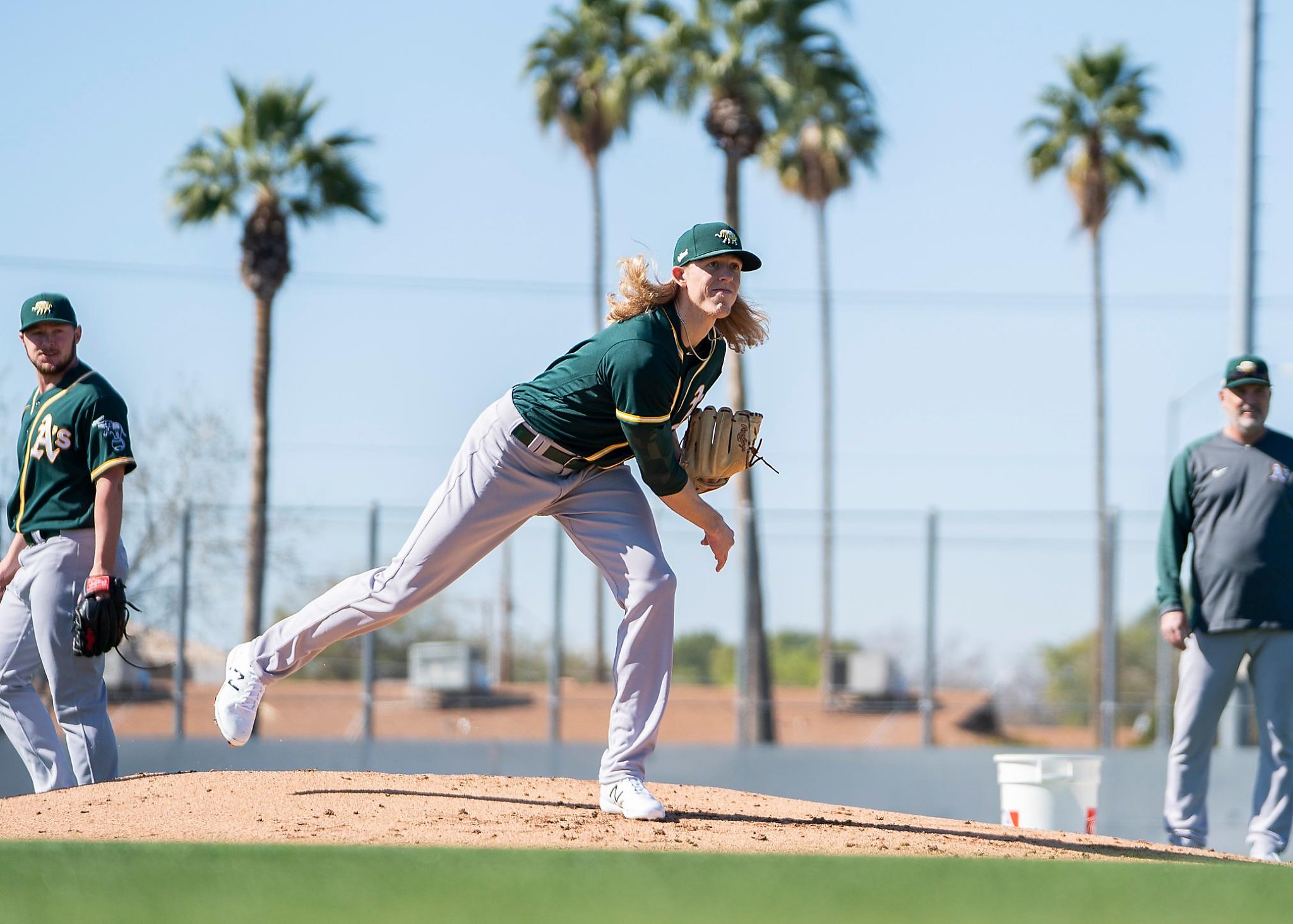 A’s converted pitcher Jordan Weems has catcher’s mind-set and electric arm