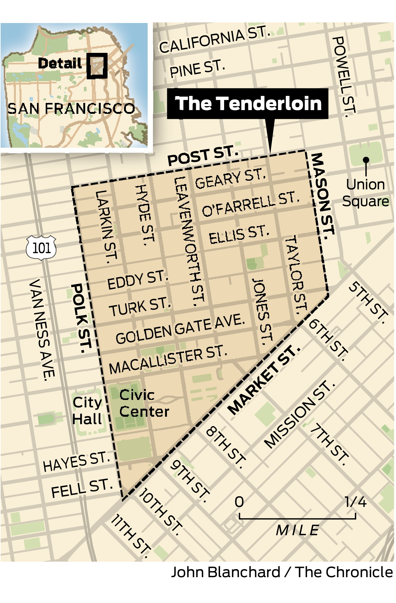 Tenderloin San Francisco Map