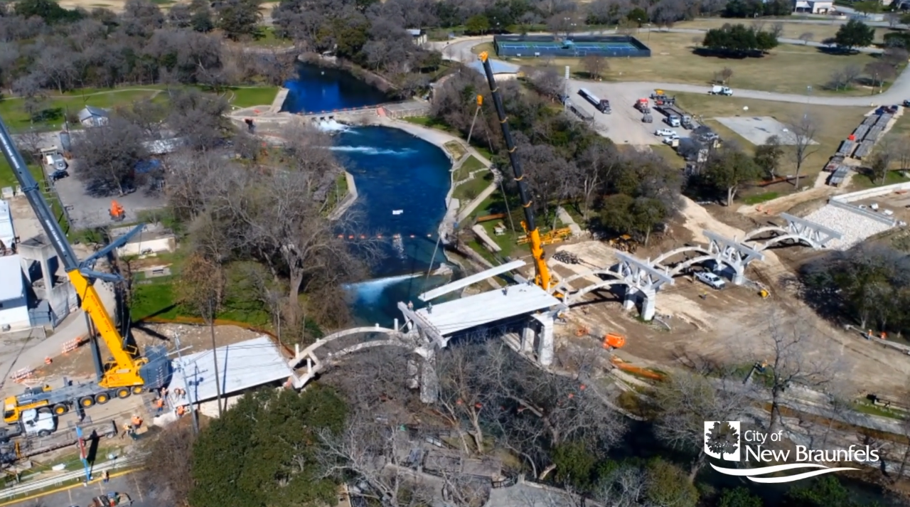 Video shows reconstruction of Comal River bridge should be done in time ...
