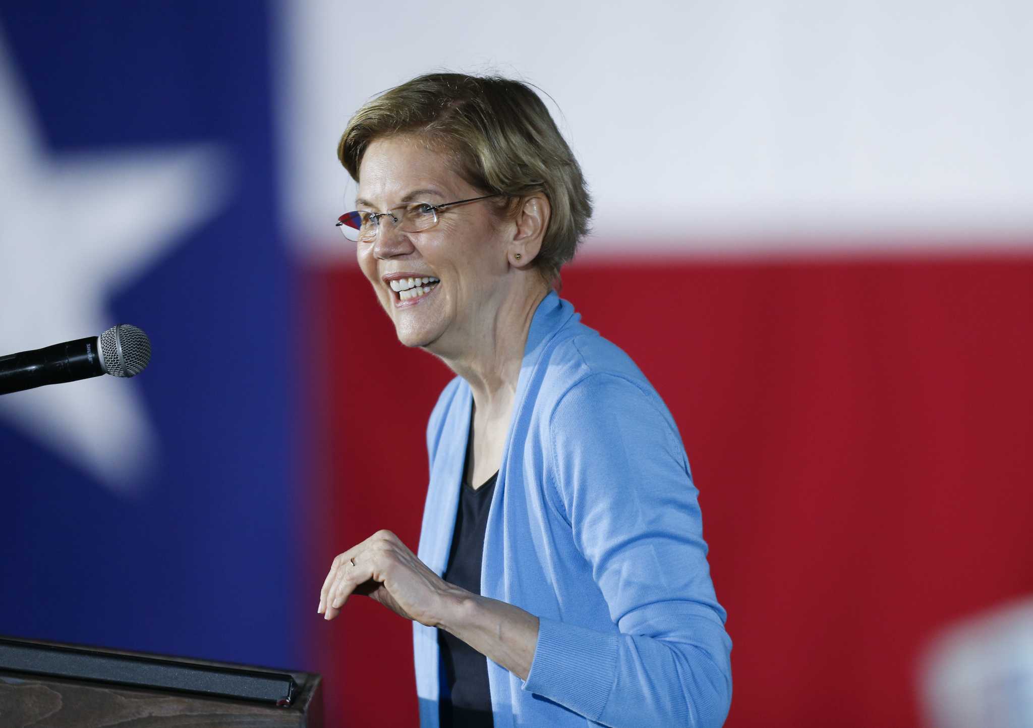 Elizabeth Warren holds town hall at Discovery Green
