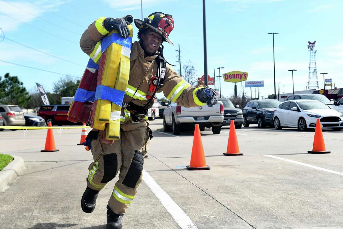North Harris County fire departments compete in firefighter challenge
