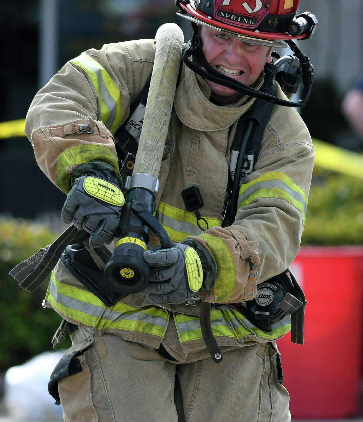 North Harris County fire departments compete in firefighter challenge