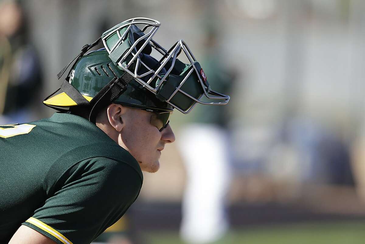 A’s catcher Sean Murphy makes spring debut, says ‘everything’s good’ in ...