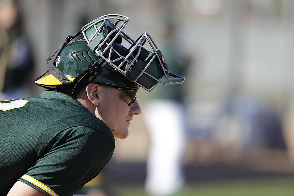 A’s catcher Sean Murphy makes spring debut, says ‘everything’s good’ in ...