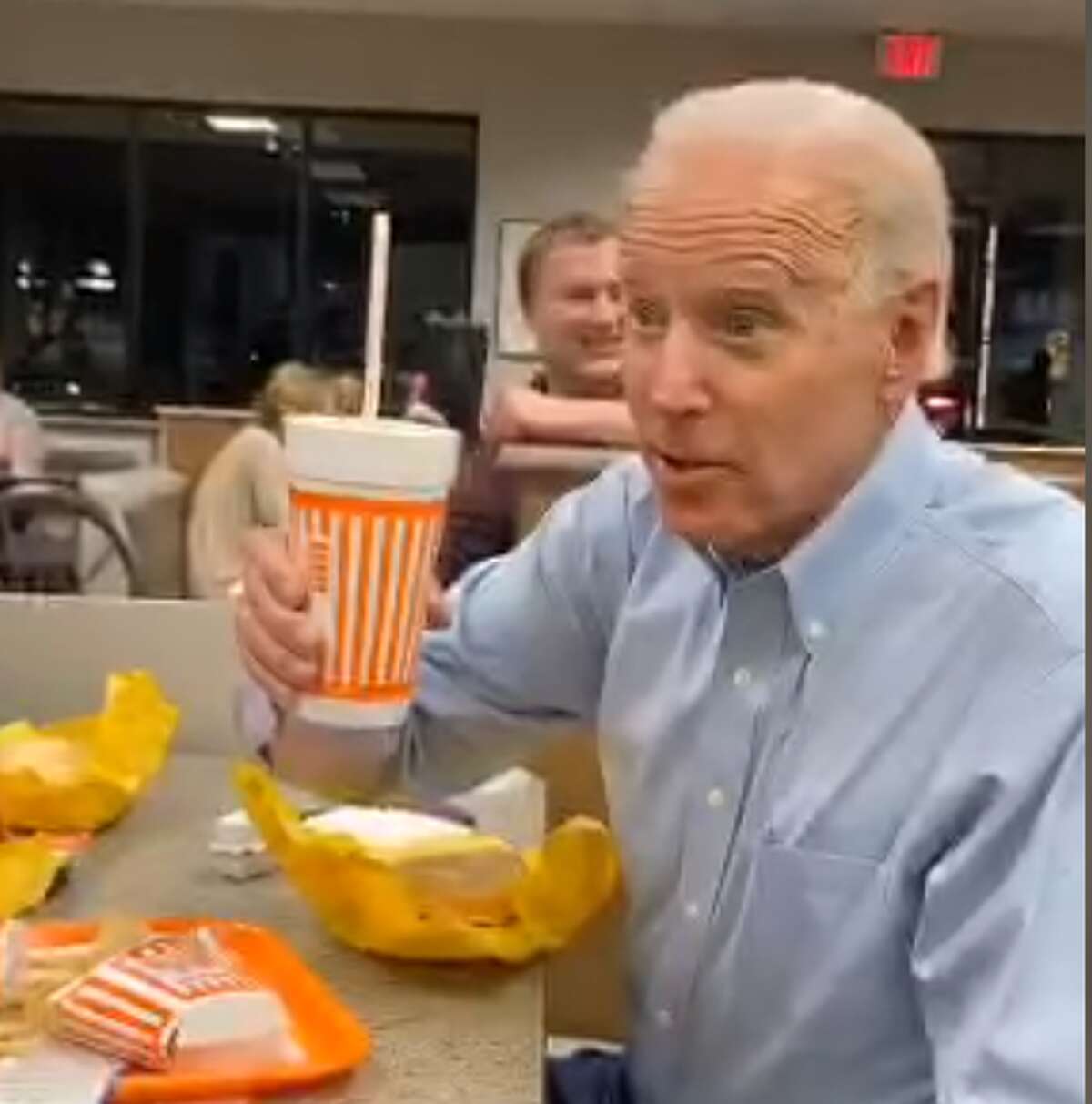 Joe Biden, Beto O'Rourke bite into Whataburger while discussing ...