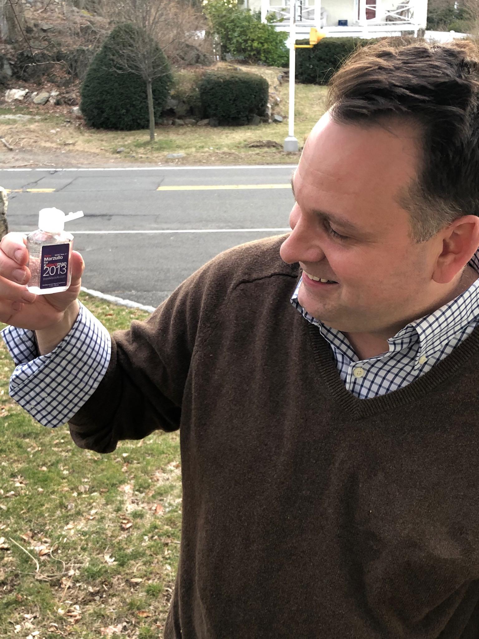 Marzullo dips into campaign supply of hand sanitizer for fellow ...