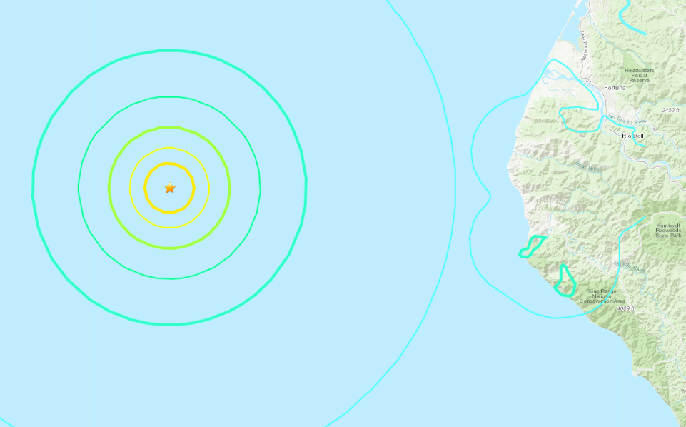 Magnitude 5.8 earthquake strikes near Petrolia, CA