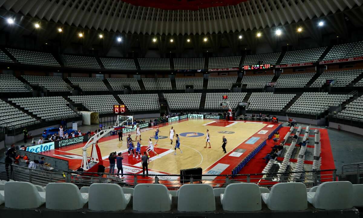 Here's what an NBA game with only essential personnel might look like