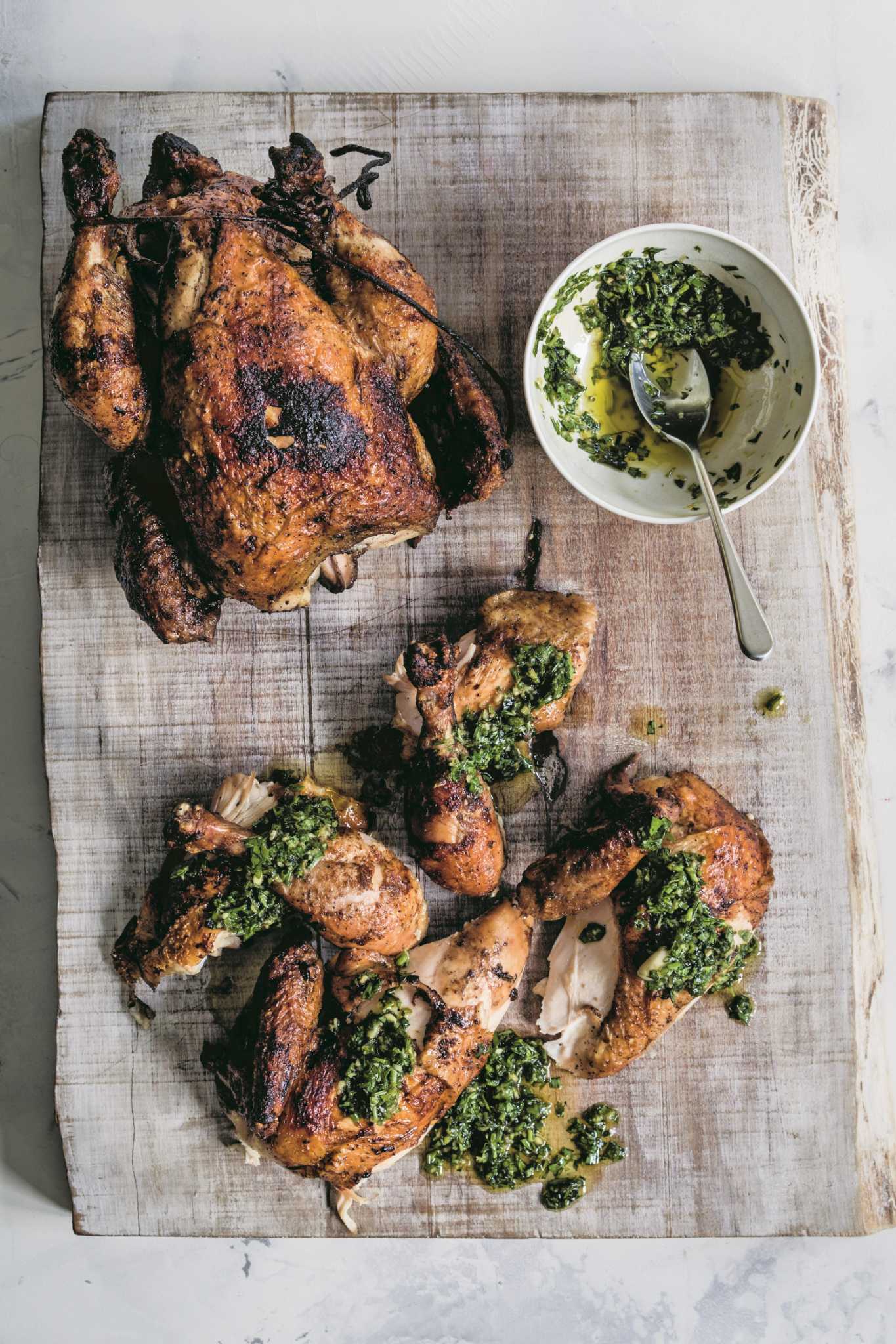 Recipe: Brick Chicken with Salsa Verde