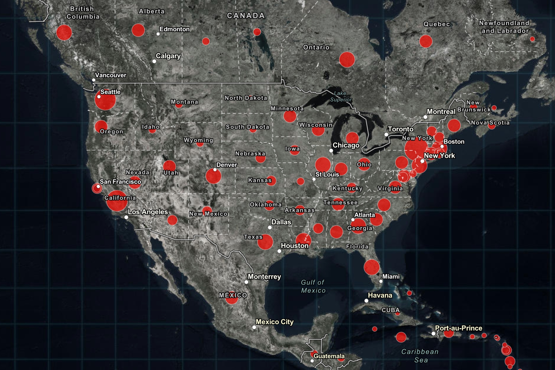 Updated: map of US coronavirus cases by state