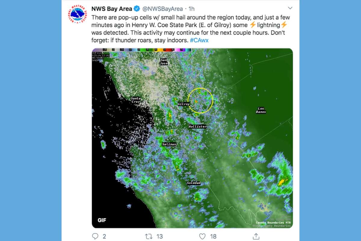 Pop-up storm cells deliver hail, lighting and torrential rainfall ...