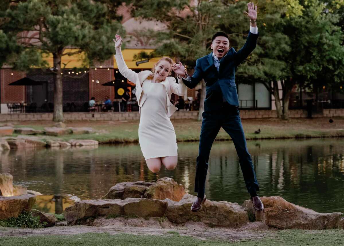 He's from China. She's from Italy. Like many in Houston, their wedding ...