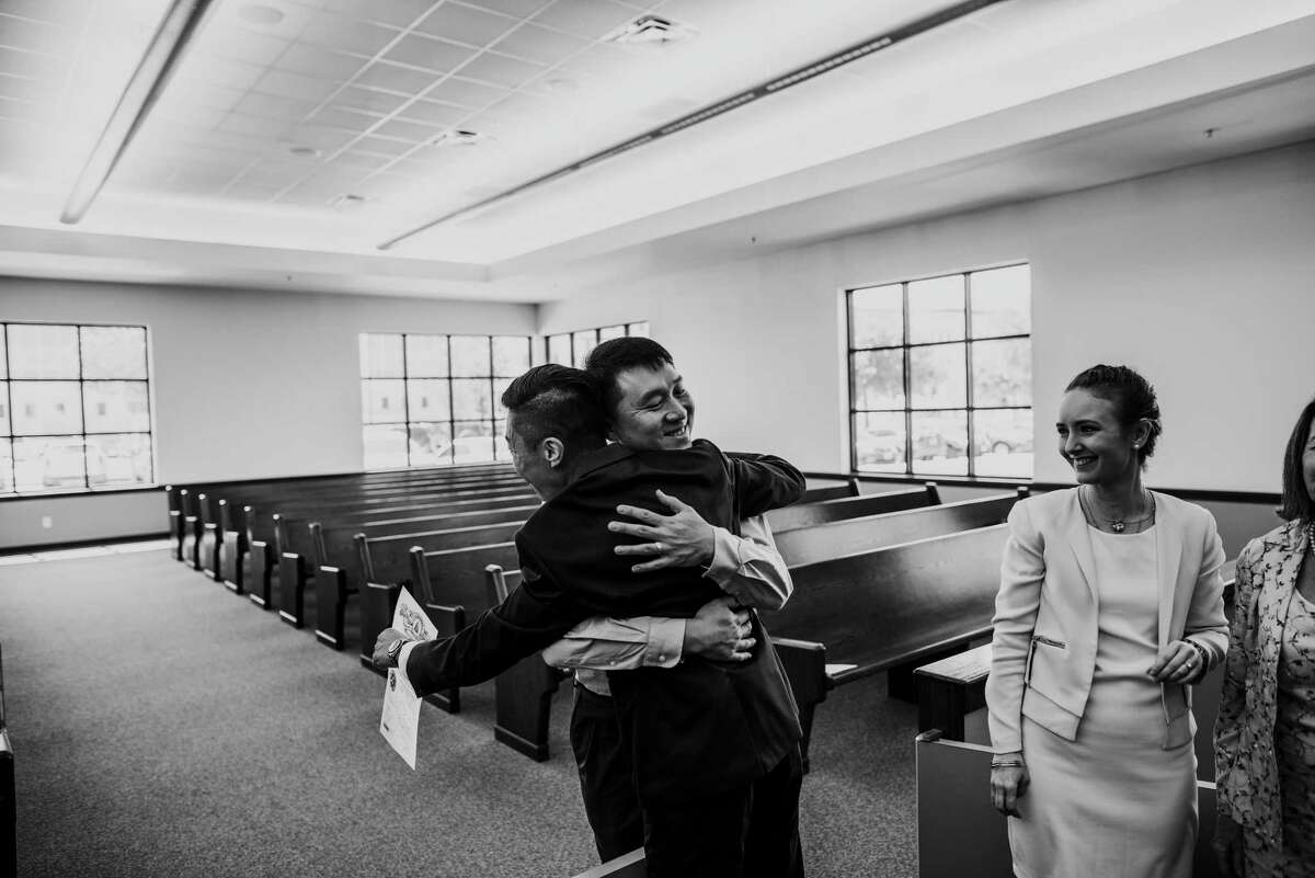 He's from China. She's from Italy. Like many in Houston, their wedding ...