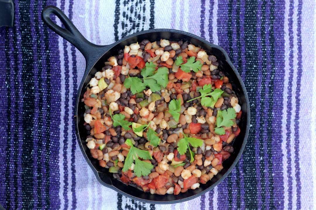 Recipe: Mixed Bean Skillet with Hominy