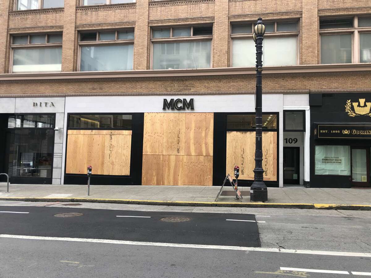 See the boarded-up designer storefronts in San Francisco's Union Square