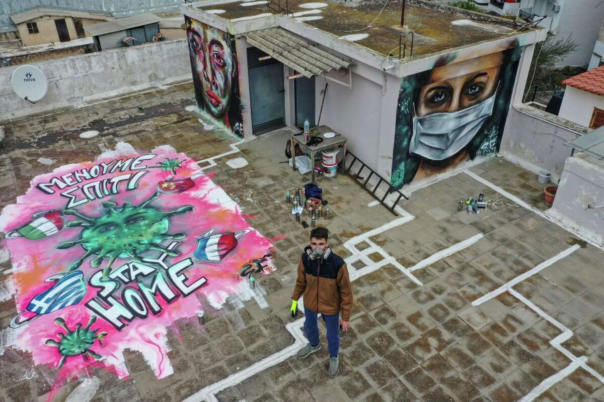 Street artists take on coronavirus with graffiti in Houston and beyond