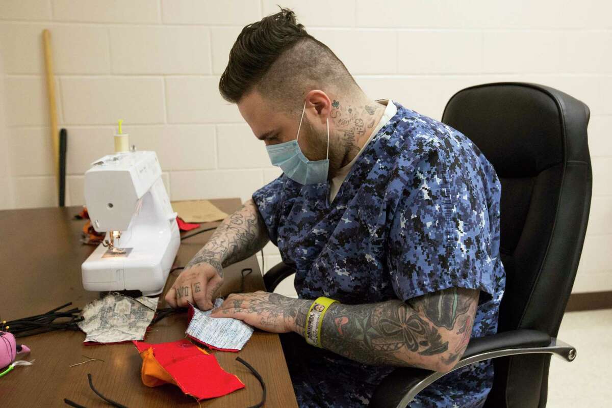 Fort Bend County jail inmates sew face masks for fellow inmates