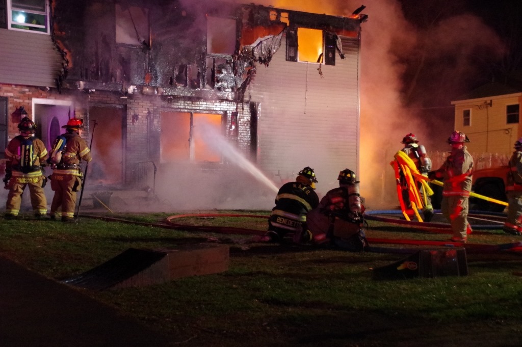 Colonie duplex destroyed by fire, explosions