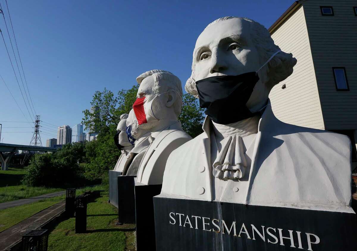 Houston's iconic Mount Rush Hour has a new pandemic-related twist