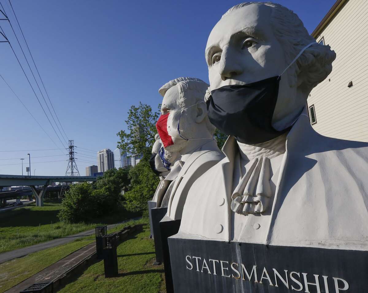 Houston's iconic Mount Rush Hour has a new pandemic-related twist