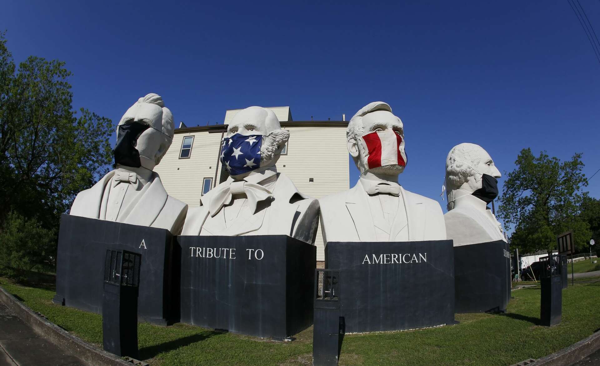 Houston's iconic Mount Rush Hour has a new pandemic-related twist