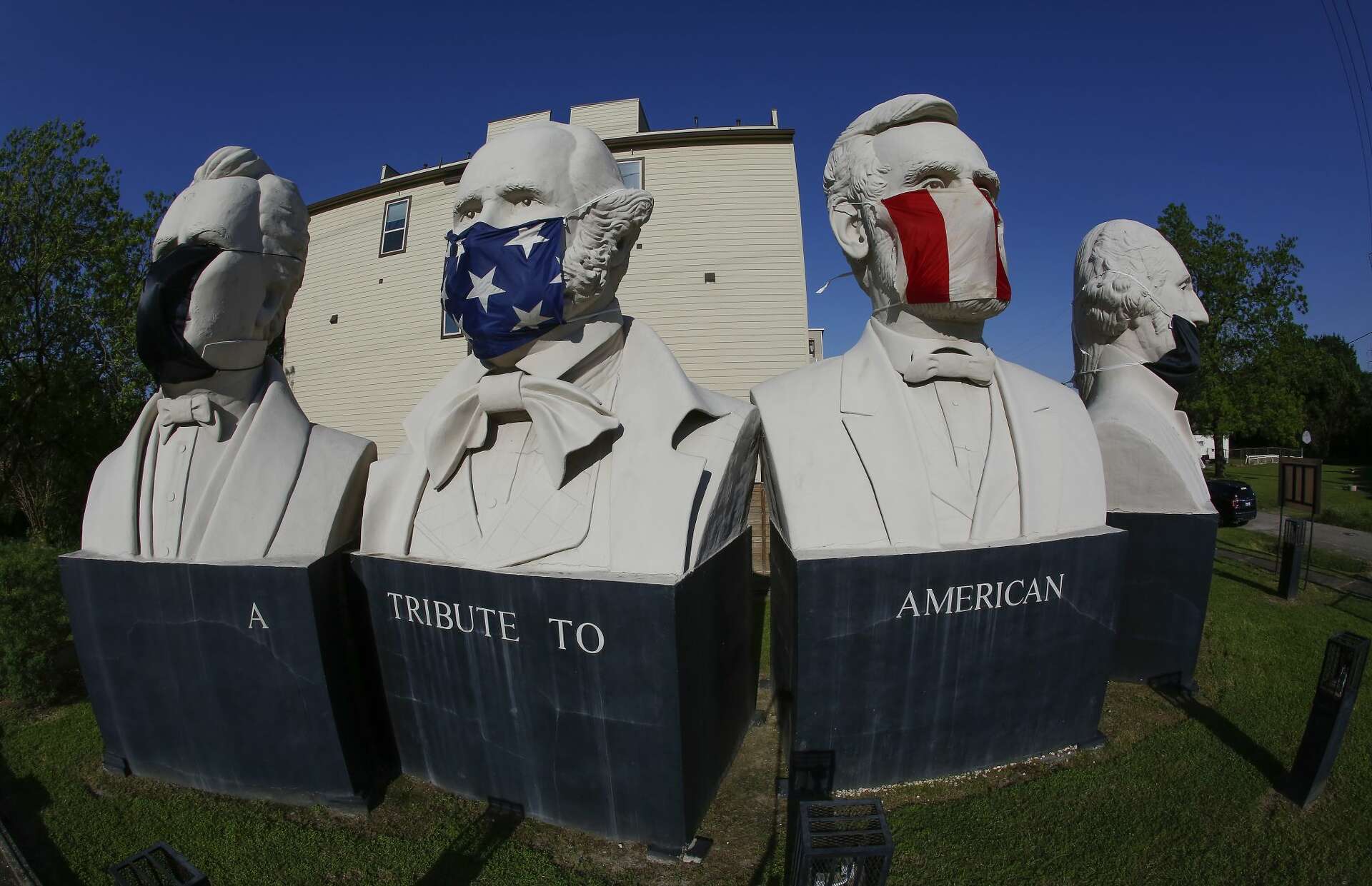 Houston's iconic Mount Rush Hour has a new pandemic-related twist
