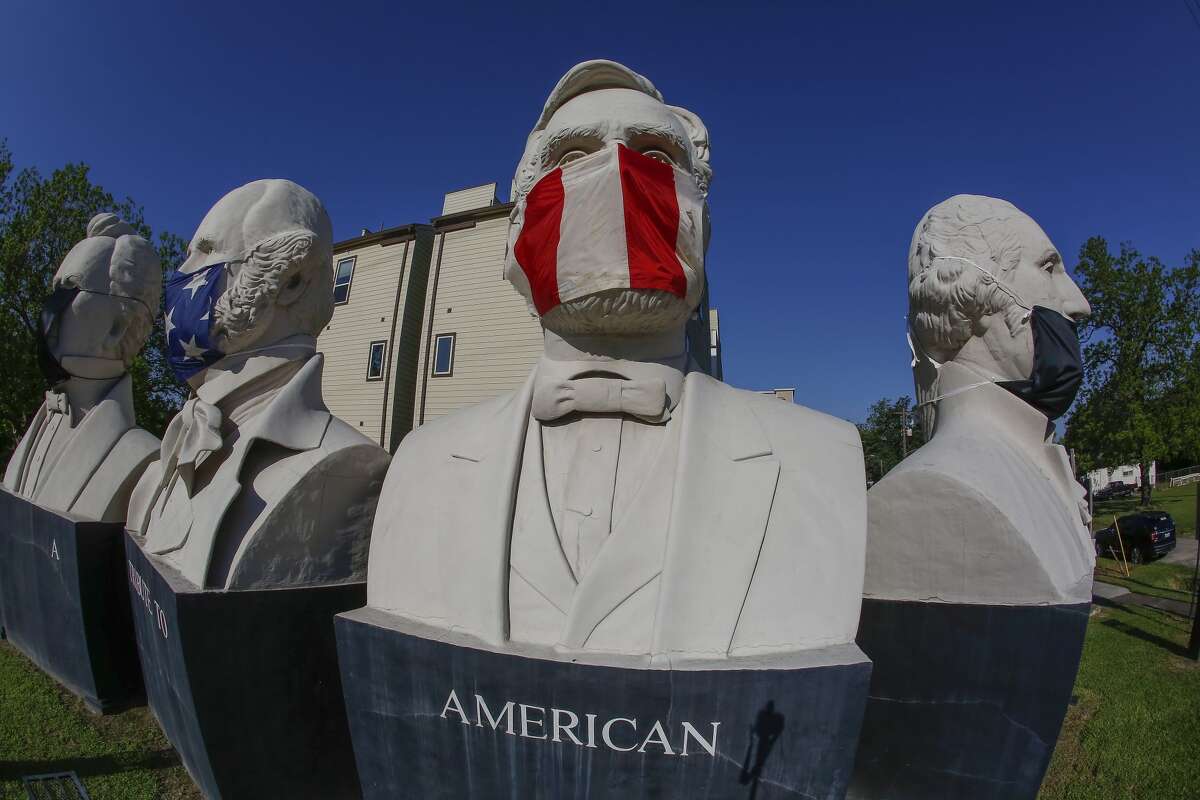 Houston's iconic Mount Rush Hour has a new pandemic-related twist