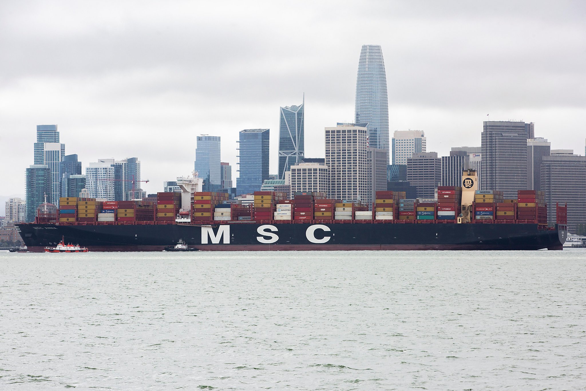MSC Anna is the largest container ship ever to visit the Port of Oakland