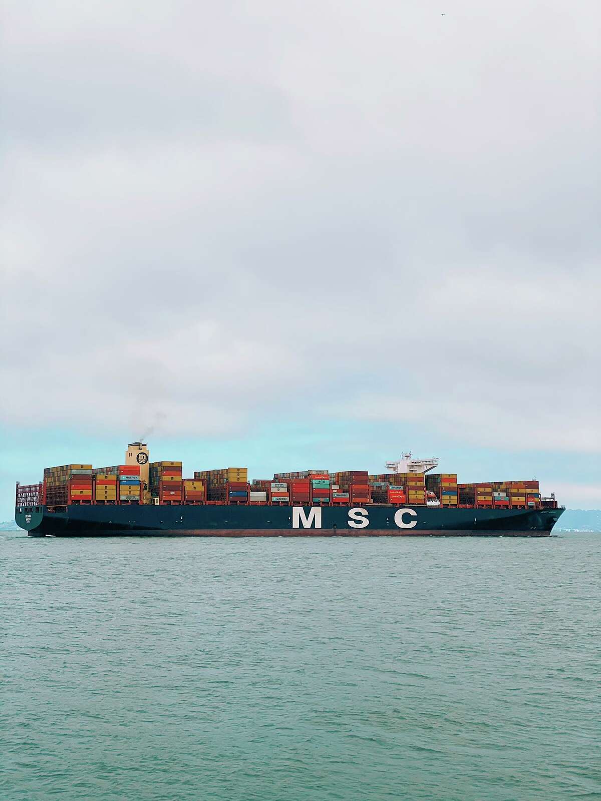 Ship longer than Salesforce Tower is tall is coming into SF Bay