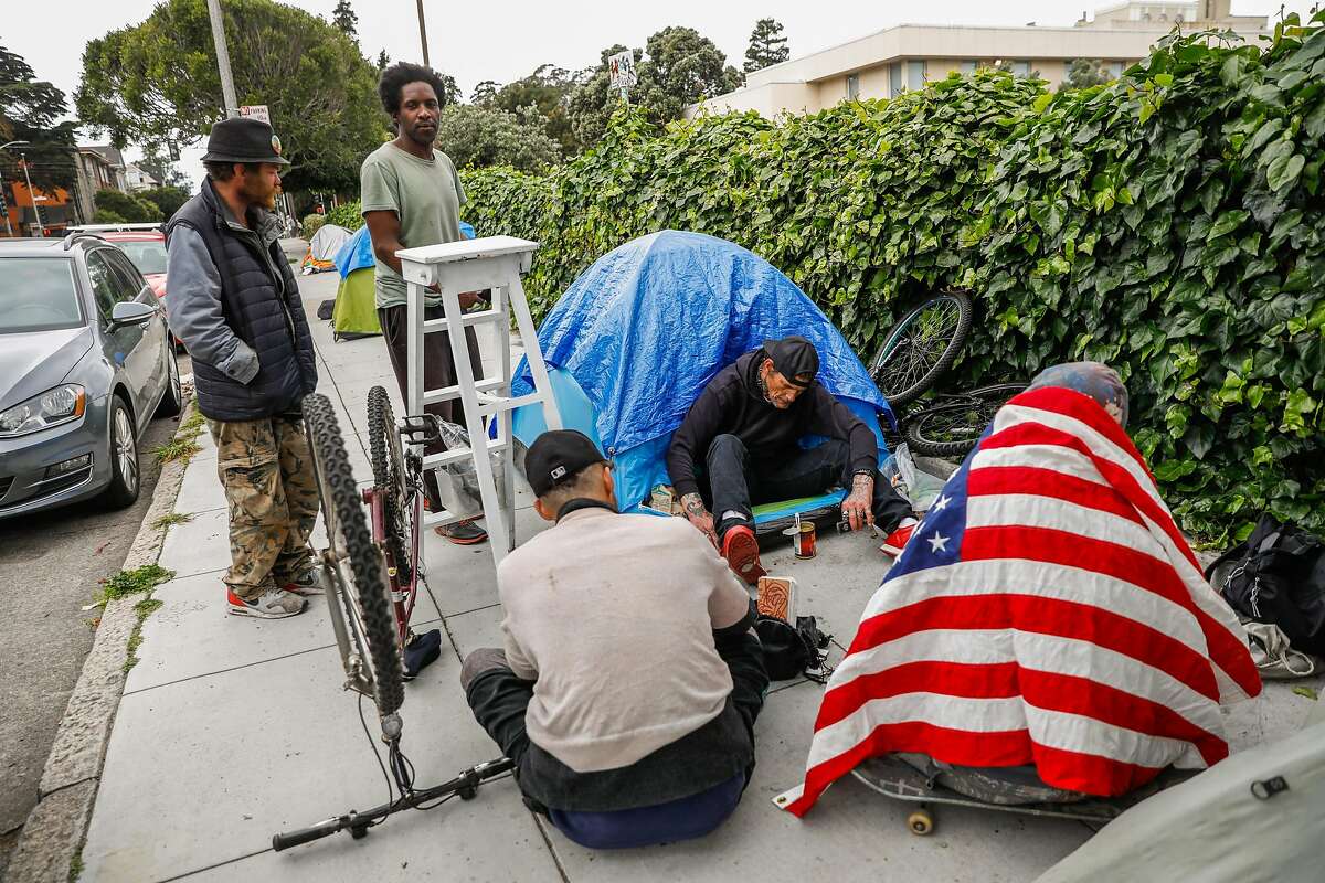 Homeless tents sprout in Haight-Ashbury during coronavirus shelter in place