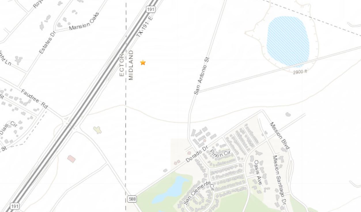 USGS records quake near Midland-Ector line
