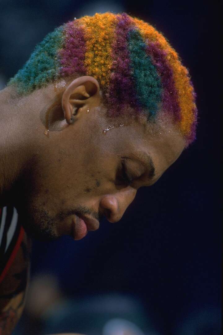 The many hair designs of Dennis Rodman
