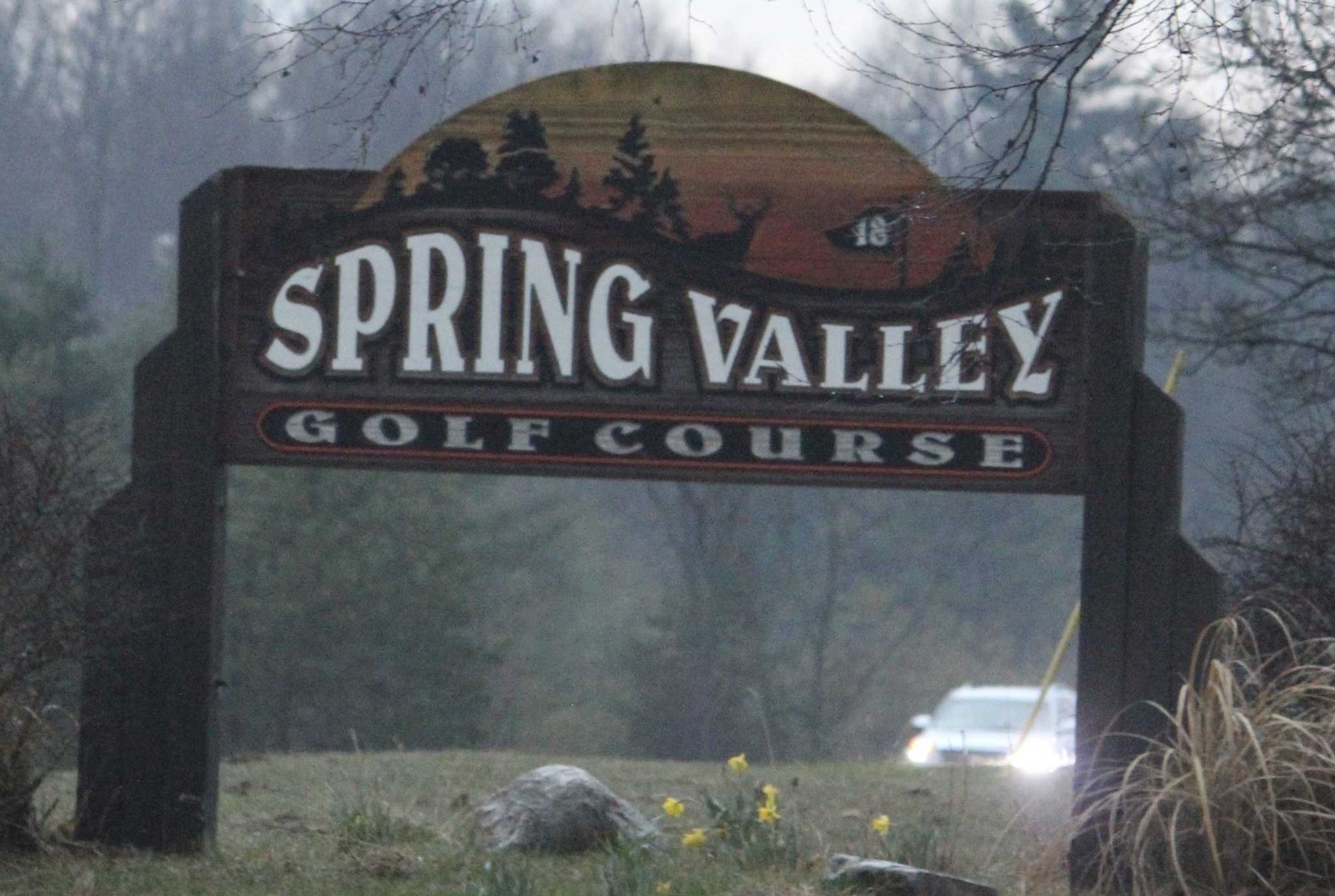 Clubhouse at Hersey Michigan's Spring Valley Golf Course burns