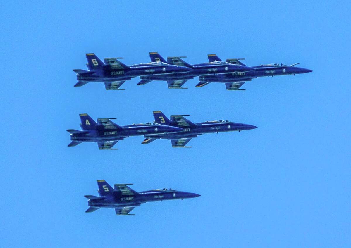 Salute in the sky over Stamford: Flyover by Blue Angels and ...