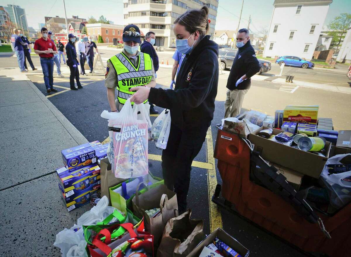 Photos: First responders in Stamford join force to help the hungry due ...
