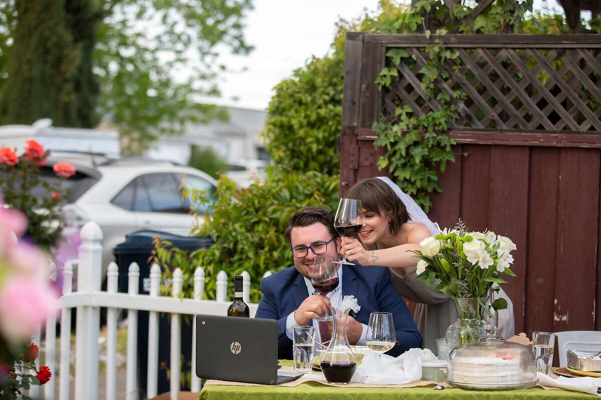 Bright side: Wedding plans foiled, Bay Area couple hosts drive-by reception