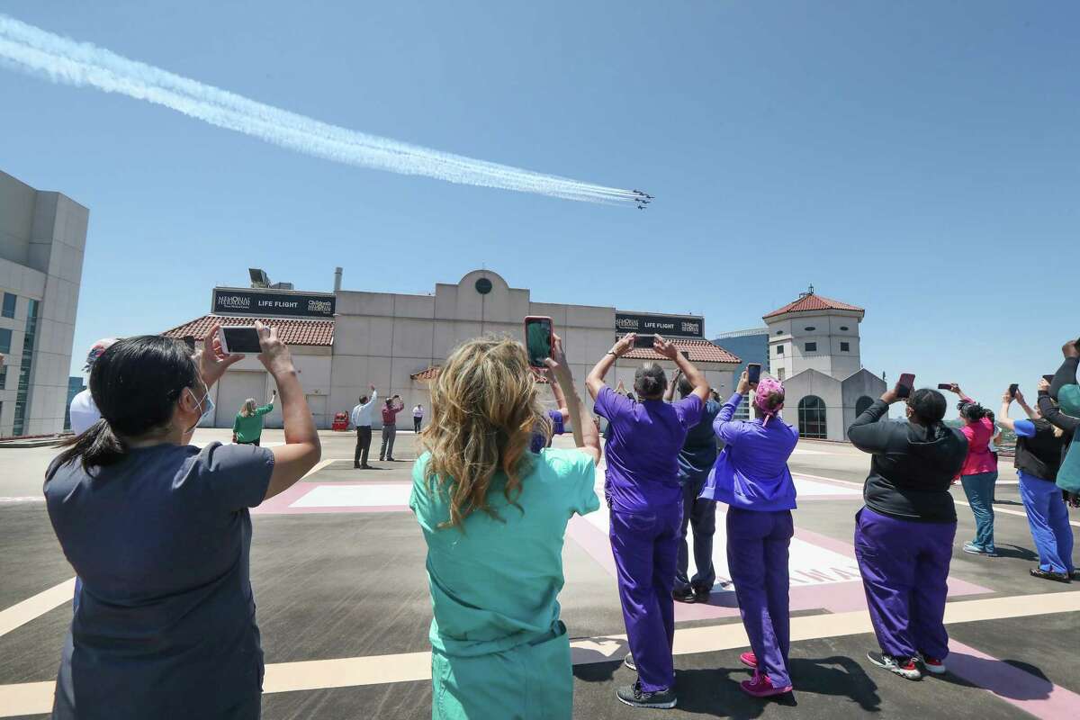 Blue Angels jet through Houston for COVID-19 frontline workers