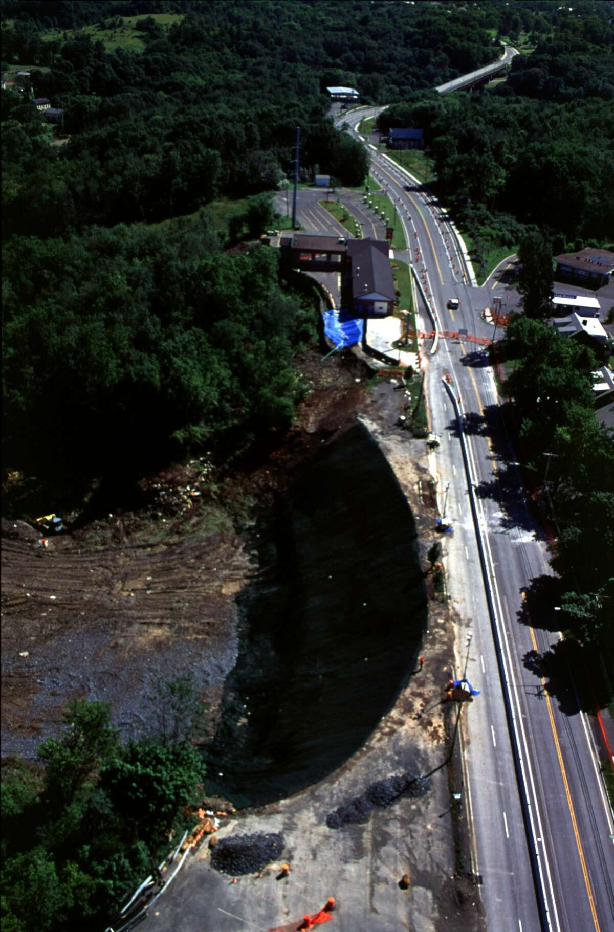 Photos: Delmar landslide makes parts of two backyards vanish